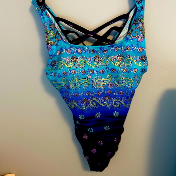 Swim | Pretty Blue Bathing Suit | Poshmark